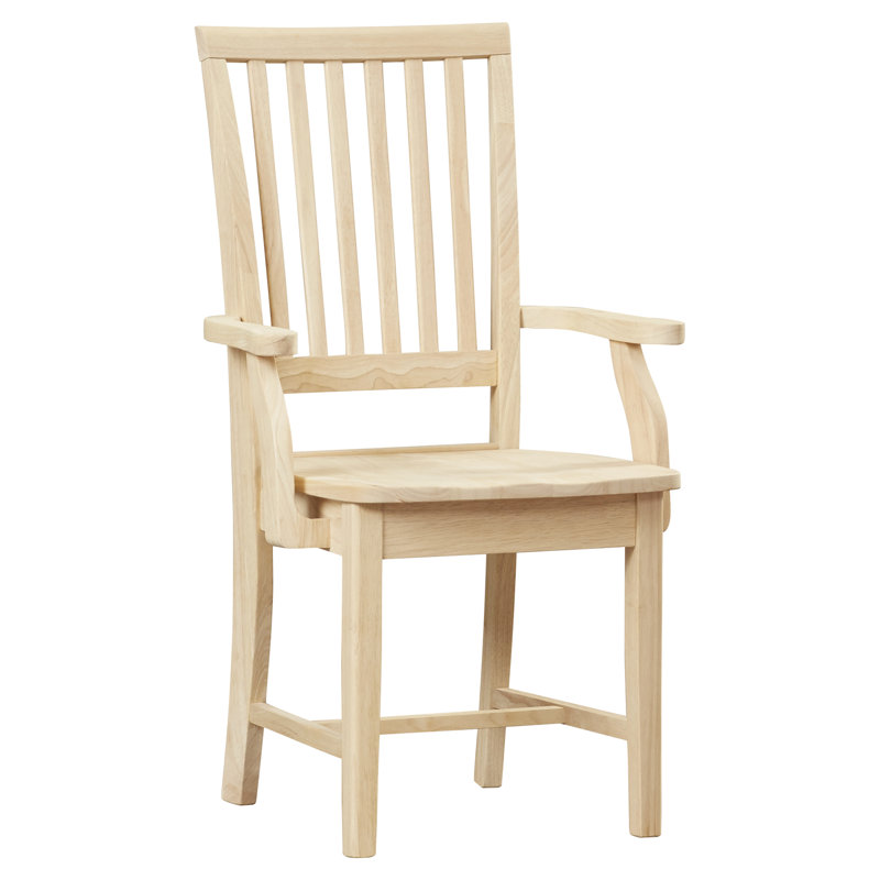 Loon Peak® Pleasanton Solid Wood Slat Back Arm Chair And Reviews Wayfair
